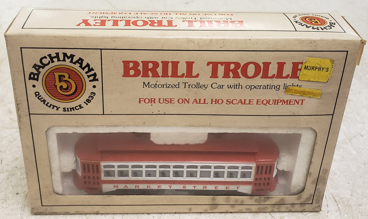 Vintage Bachmann 1310 HO Scale Market Street Brill Trolley Motorized T ...