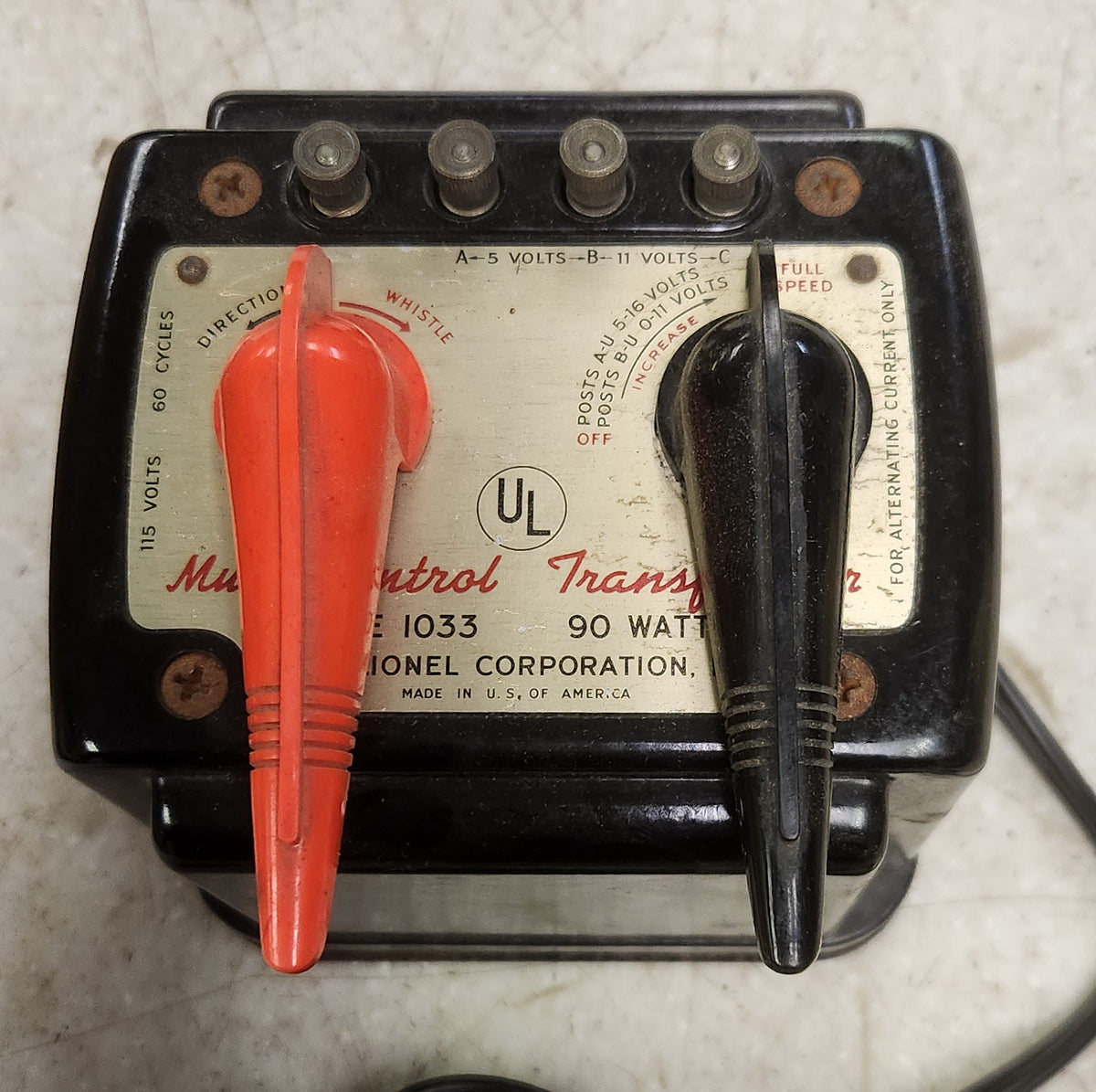 Vintage Lionel No. 1033 90 Watt Multi Control Train Transformer – Buy ...