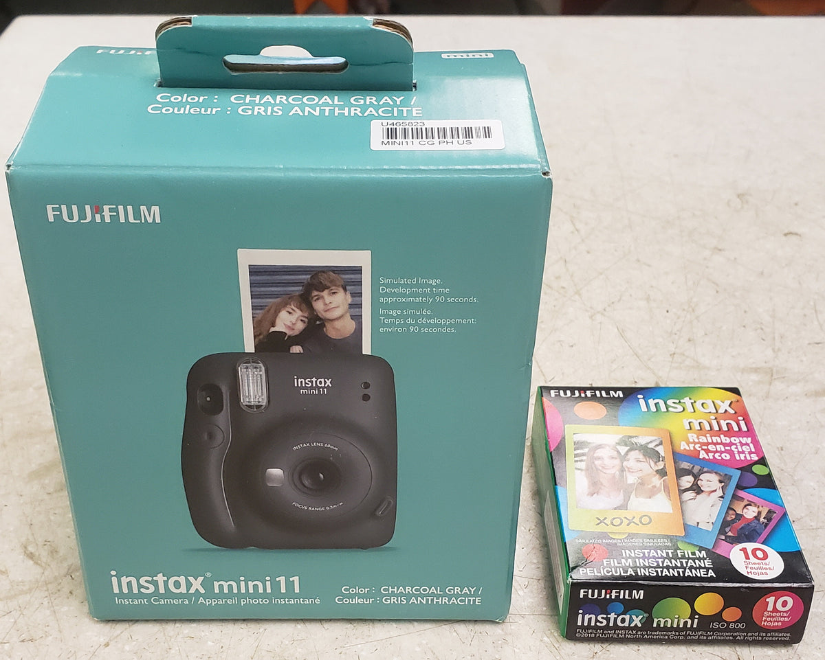 Fujifilm Instax Mini 11 Instant Camera - Charcoal Grey with Fujifilm I ...