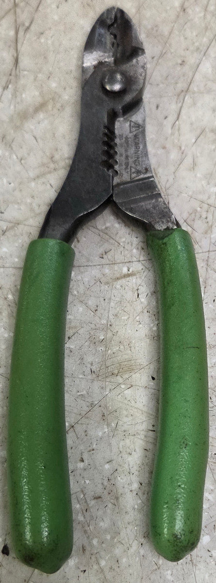 Snap-On PWCS7CF Green Soft Grip 7" Wire Stripper Cutter & Crimper Tool ...