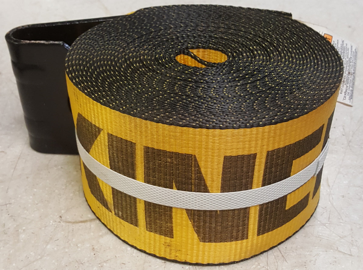 Kinedyne Cargo Control Winch Strap 423021 with Flat Hook - 30' x 4" Go ...