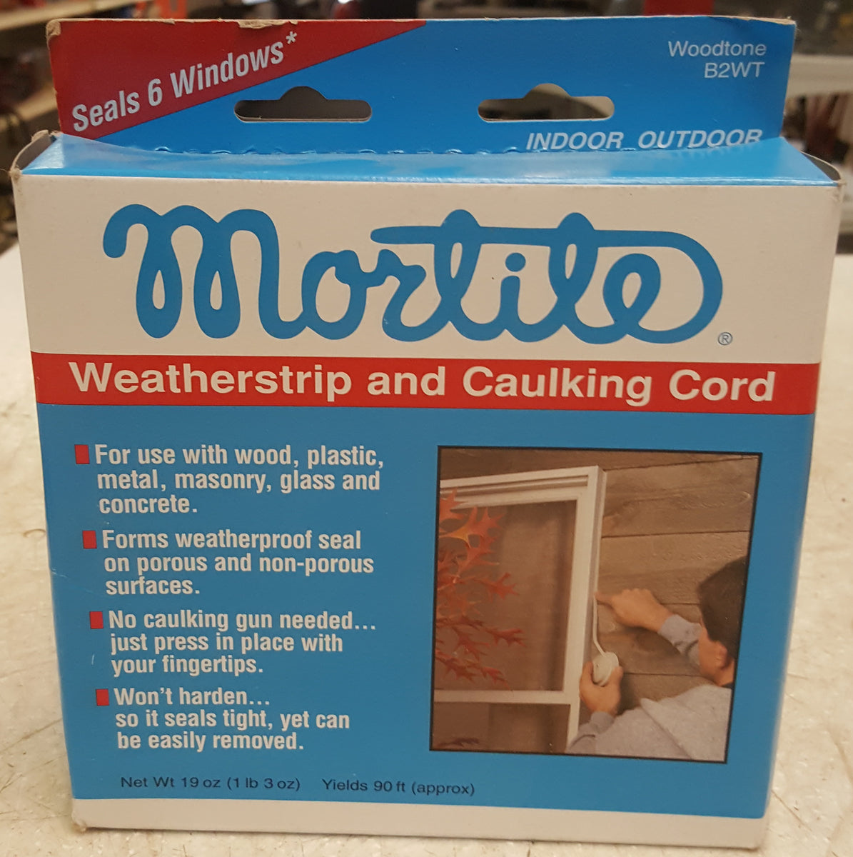 Mortite B2WT 288586 90' Woodtone 19 oz Weatherstrip & Caulking Cord ...
