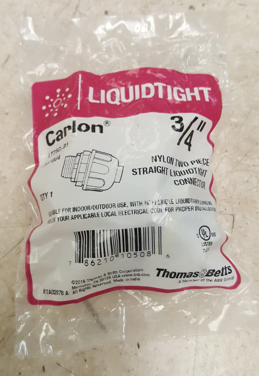 Carlon LT75G-B1 3/4" Non-Metallic Straight Liquidtight Connector – Buy ...