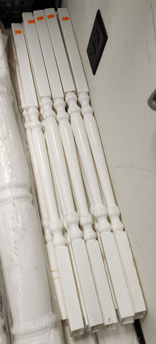 1-1/4" Sq x 33.5" Colonial Baluster Thermoformed Vinyl Spindle For Vin ...